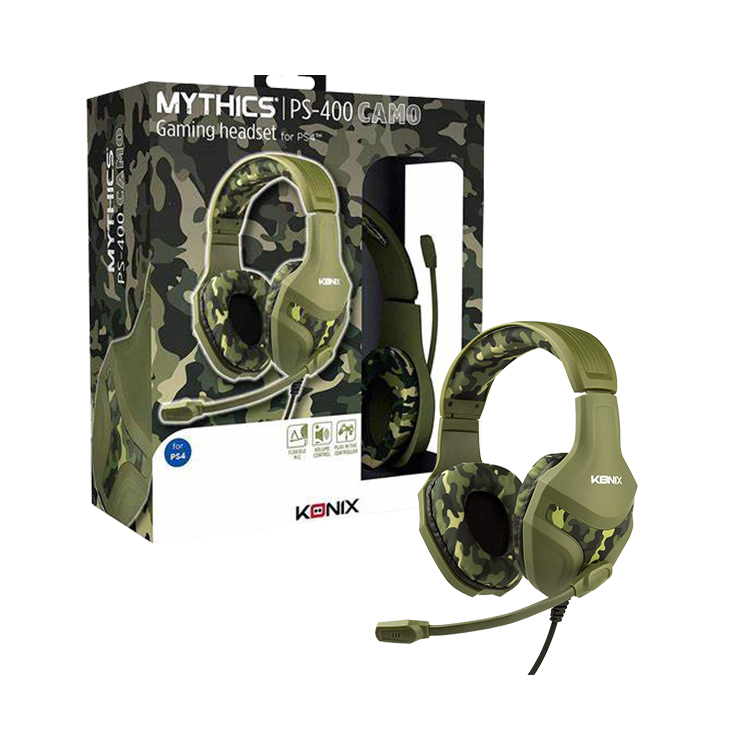 Casque Gaming Ps4 Ps5 Filaire Konix Camo